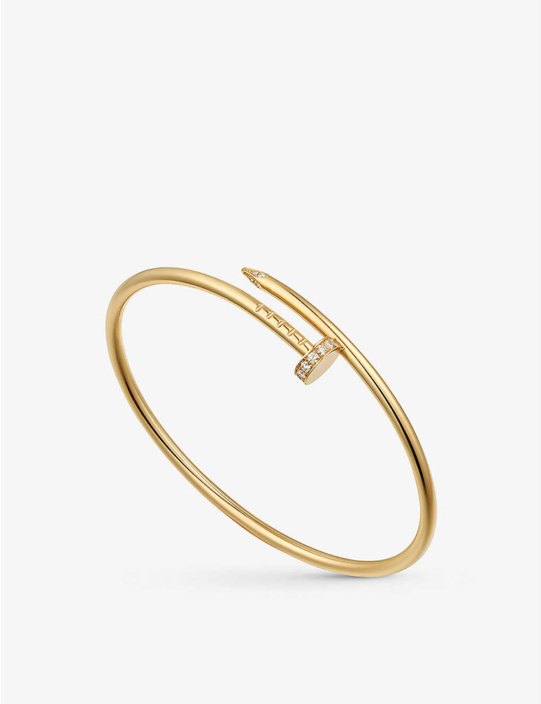 Juste un Clou small 18ct yellow-gold and diamond bangle – Kudos Jewellery