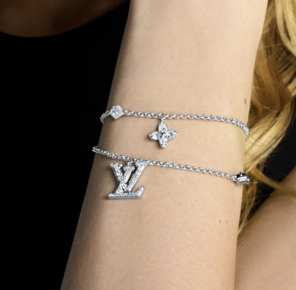 Silver Double Layered Lady Floral Clover Charm Bracelet – Kudos Jewellery
